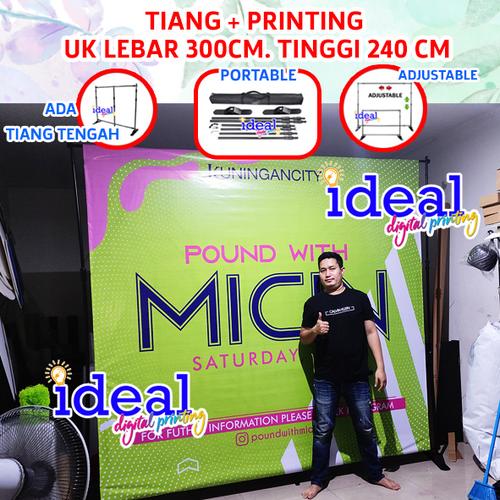 Jual Backdrop background webinar backwall bongkar pasang jumbo banner ...
