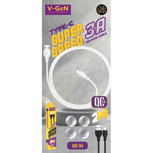 Jual Kabel Data USB Type C V-GeN VGC-04 Fast Charging QC3.0 3A 2 Meter ...