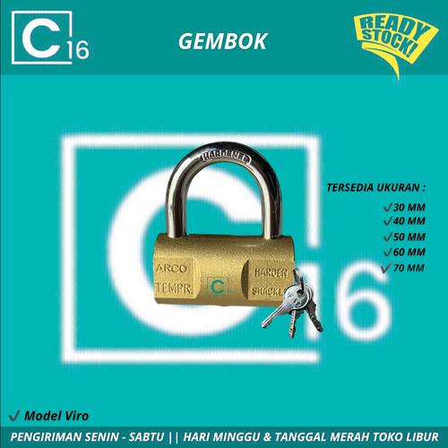 Jual Gembok VIRO 40mm 50mm / Gembok Pintu / Gembok Pagar Awet ANTI ...