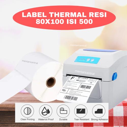 Jual Label Barcode 80 x 100 Kertas Sticker Thermal 80x100 mm ( 500 pcs ...