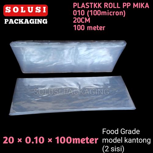 Jual PLASTIK PP MIKA ROLL 010 size 20cm / KEMASAN KANTONG PLASTIK TEBAL ...