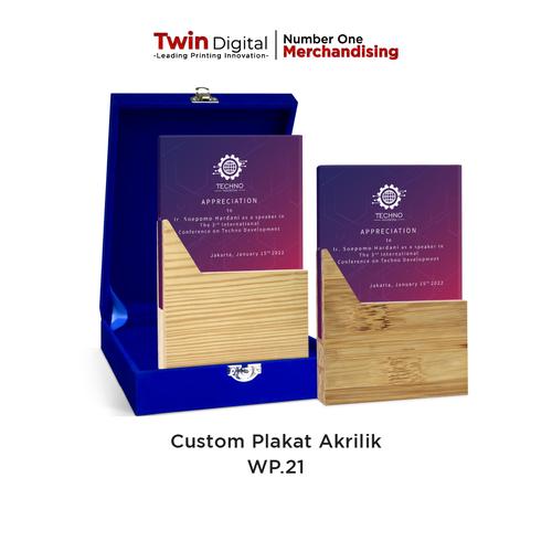 Jual Custom Plakat Akrilik Kayu Free Box Bludru - Plakat Kayu PK 09 ...