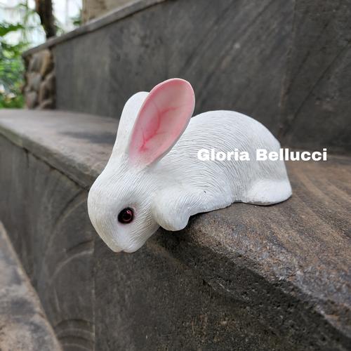 Jual pajangan kelinci putih tepi patung rabbit tepi pinggir home decor ...