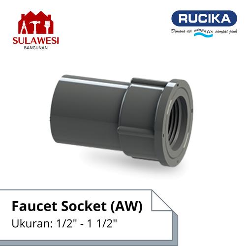 Jual Sock Drat Dalam Rucika AW / Faucet Socket PVC - 1/2" - Kota Palu - Sulawesi Bangunan ...