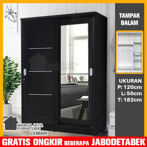 Jual Lemari 2 pintu sliding knockdown - Sliding Laci, Tanpa Rakit ...