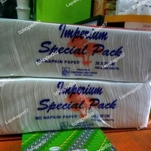 Jual Tissue Napkin Imperium Tisu makan jumbo 700 sheet One ply - Kota ...