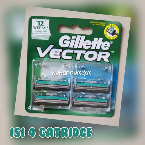 Jual GILLETTE Vector Cartridge Refill Pisau Cukur isi 4 pcs - Kota ...