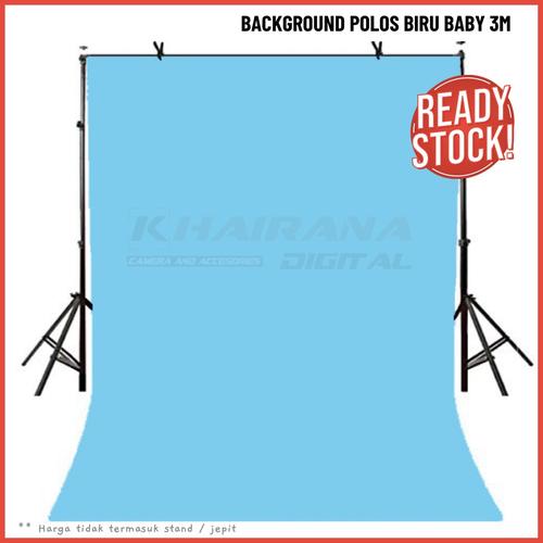 Jual Kain Background Backdrop latar layar alas Studio Foto 3x2.5m biru ...