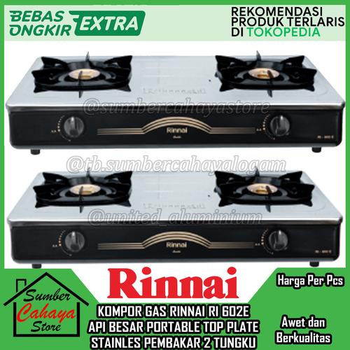 Jual Rinnai RI 602E Kompor Gas 2 Tungku Rinai CLEAN SERIES STAINLESS STEEL - Kota Palembang ...