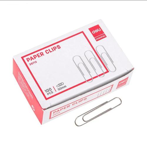 Jual PAPER CLIP KLIP KERTAS JUMBO NO.5 ISI 100 DELI 39713 PAPERCLIPS ...