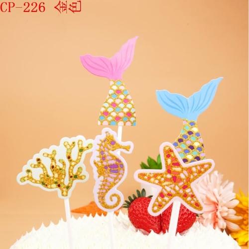 Jual Topper ekor duyung kertas / topper mermaid tale - Mermaid tale 2 ...