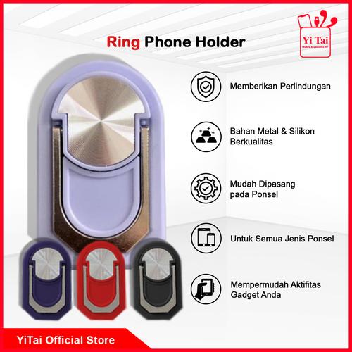 Promo YI TAI - R01 Iring Stand Holder Hp Macaron - Hitam - Jakarta ...