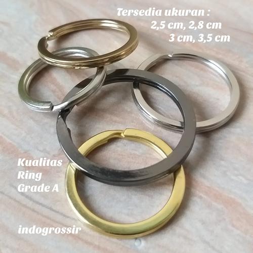 Jual Ring besi model gepeng warna emas isi 144 pcs ring gantungan kunci ...