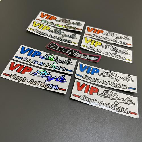 Jual STICKER STIKER VIP STYLE SIMPLE AND STYLISH CUTTING - Merah Putih ...