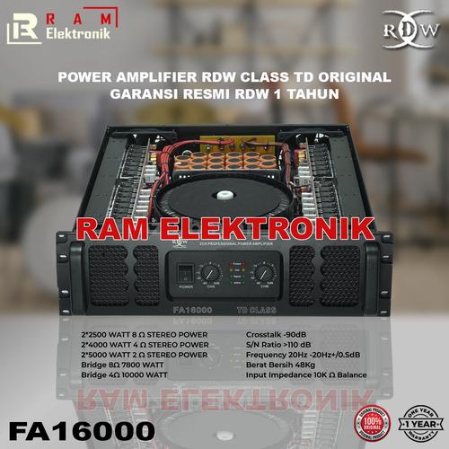 Jual Power Ampli Amplifier RDW FA 16000 / FA16000 Class TD Original ...