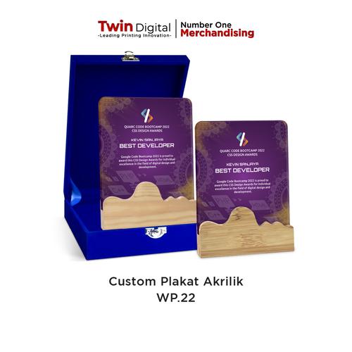 Jual Plakat Kayu Akrilik Custom Free Box Bludru - Plakat Kayu PK 10 ...