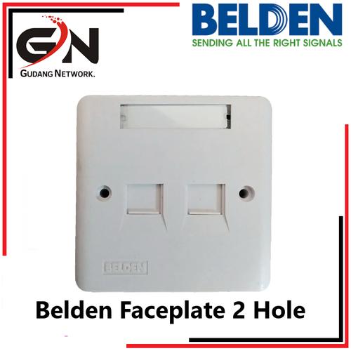 Jual BELDEN AX104442 - BELDEN Faceplate 86x86 UK style - Double Port ...