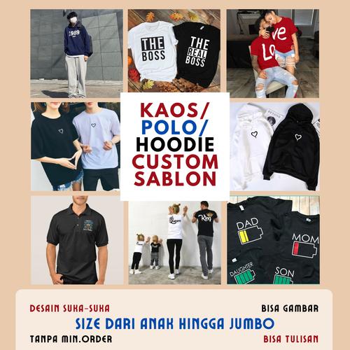 Jual Kaos Custom Satuan Sablon Design Tulisan Distro Pria Wanita ...