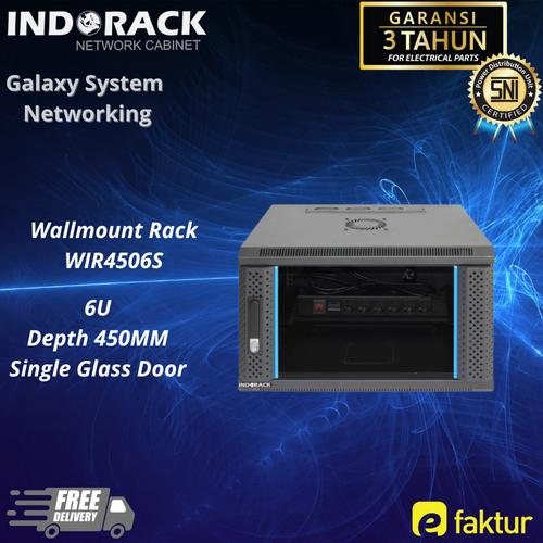 Jual Rack Server 6U INDORACK Wallmount WIR4506S Depth 450MM Single Door ...