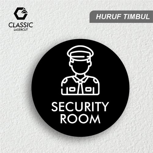 Jual Sign Board Security Room / Penanda Ruangan Sekuriti Akrilik Timbul ...