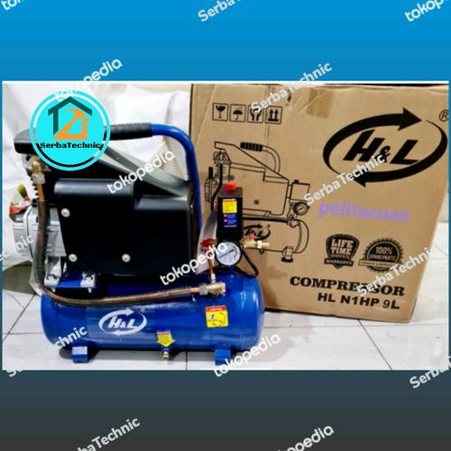 Jual PROMO HnL Kompresor Angin Listrik Air Compressor 1 HP 9 Lt ...