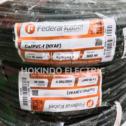 Jual KABEL NYAF FEDERAL 1x16MM KABEL SERABUT SNI POTONGAN/METERAN HITAM ...