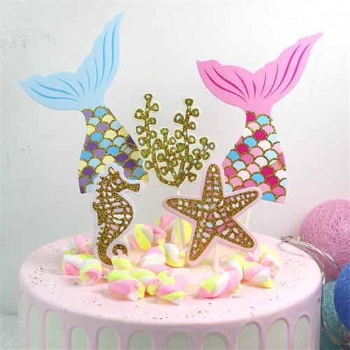 Jual Topper ekor duyung kertas / topper mermaid tale - Mermaid tale 2 ...
