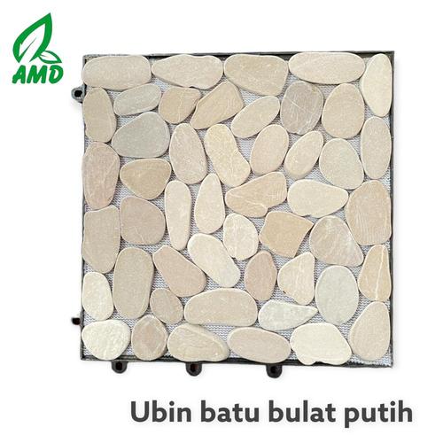 Jual Decking Tile Batu Ukuran 30 x 30 - Bulat Putih - Kab. Badung - AMD ...