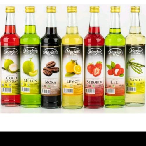 Jual Sirup Marjan + Bubble Wrap 460ml Leci/Melon/Cocopandan/Pisang Susu ...