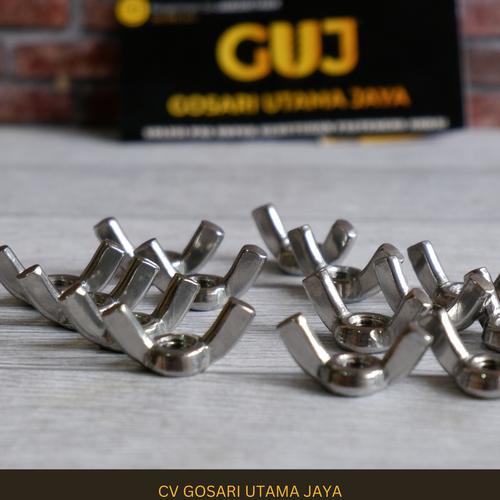 Jual Mur Kuping M8 SS 304 / Mur Kupu-kupu / Wing Nut Stainless Pitch 1 ...