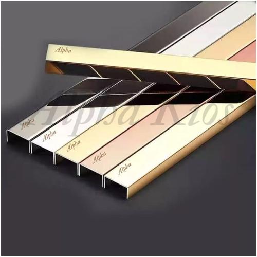 Jual List Plat U Stainless Steel/10x20x10mmxP3050mmxT0,8mm/Miror ...