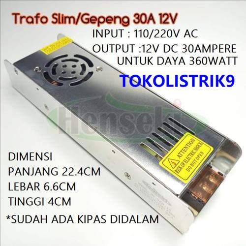 Jual Power Supply Slim 12V 30A / Power Supply Slim 12V 30Ampere HENSEKI - Jakarta Barat ...
