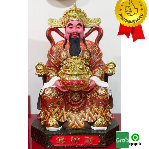 Jual patung dewa rejeki harta caisenya coisinja uk 60 cm 24 inch kayu ...