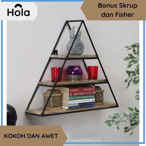 Jual Rak Buku Dinding Besi Dekorasi Minimalis Stainless Pajangan ...