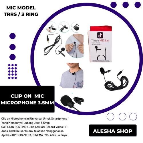 Jual Clip On Microphone / Mic TRRS 3.5mm For Smartphone dan HP - MIC ...