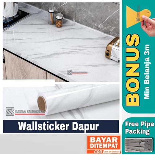 Promo Sticker wallpaper Stiker Walpaper Dinding Dapur Anti Minyak Air ...