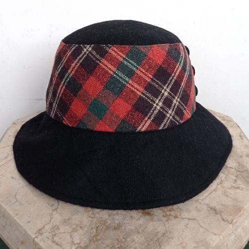Jual Topi Bucket Vintage MARYLIA Red Scotish Tartan Pattern Bucket Hat ...