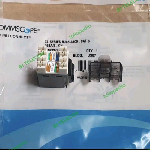 Jual modular Jack cat 6 commscope / RJ45 modular cat 6 Hitam - Jakarta ...