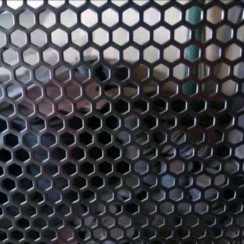 Jual plat lubang besi perforated hexagonal ukuran 50cm x 50cm tebal 0 ...