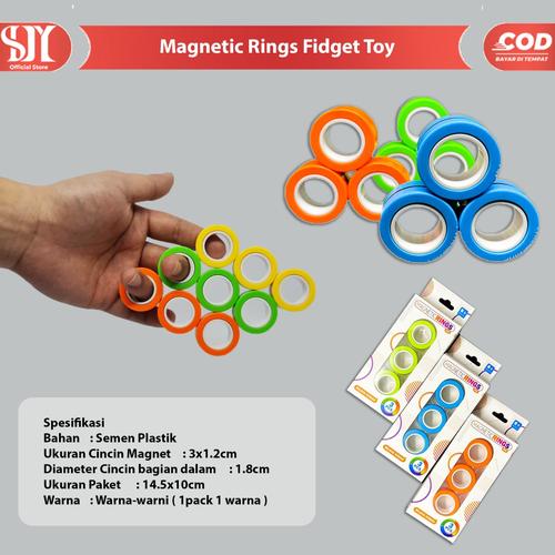 Jual SMY Official Fingears Magnetic Rings Fidget Toy / Stress Relief ...