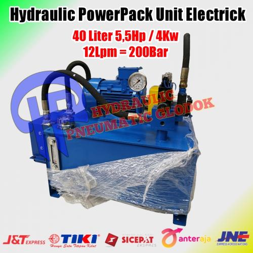Jual Hydraulic PowerPack 5,5Hp 40Liter Electrick Solenoid+Relief+Fan ...