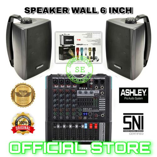 Jual paket speaker cafe bluetooth restoran original ashley speaker ...