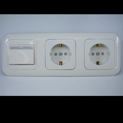 Jual Panasonic Saklar 2 Gang Double + saklar Engkel Tunggal Wide series ...