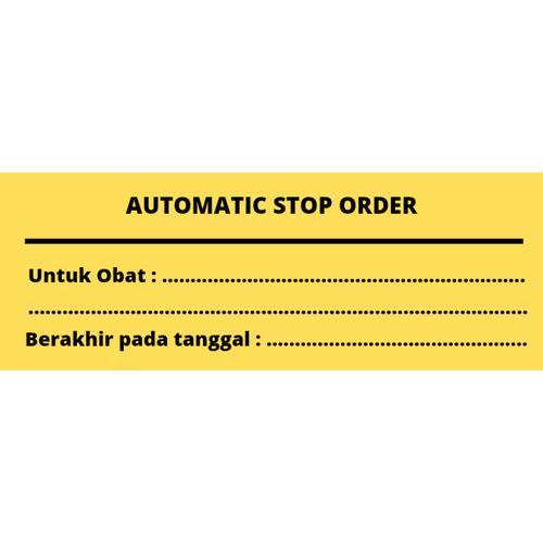 Jual Stiker Automatic Stop Order Kuning 55x20mm isi 2.500 pcs - Jakarta ...