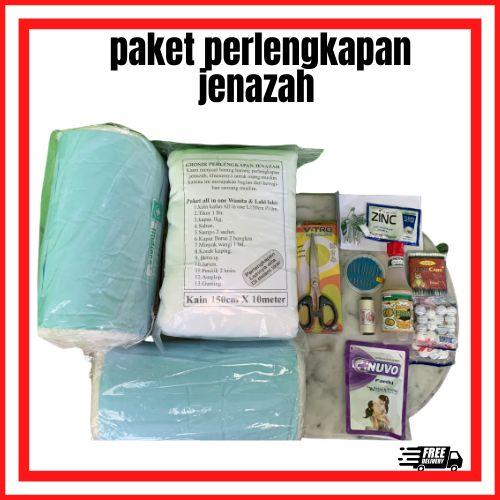 Jual Paket Jenazah Lengkap, Kain Kafan Lengkap 150 cm x 10 m TINGGAL ...