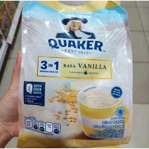 Jual Quaker 3in1 rasa vanila 224gr (8sachet x 28gr) minuman sereal ...