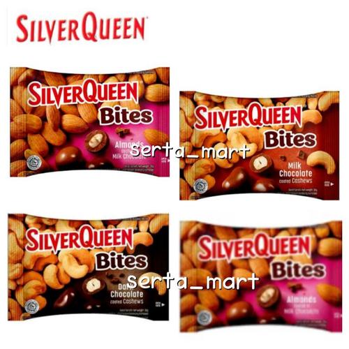Jual Silver Queen Bites 30gr Dark Choco / Cashew / Almond - Silverqueen ...