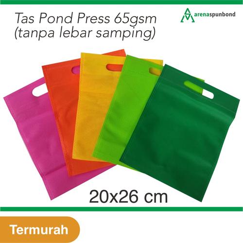 Jual Goodie Bag Polos Tas Spunbond Polos Model Handle Pond 20x26cm 65 ...