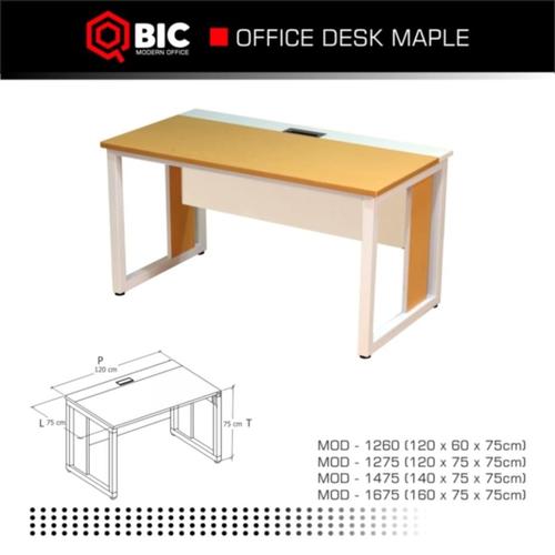 Jual Meja Kantor/Meja Kerja QBIC 140x75x75 cm kaki besi - Kab ...