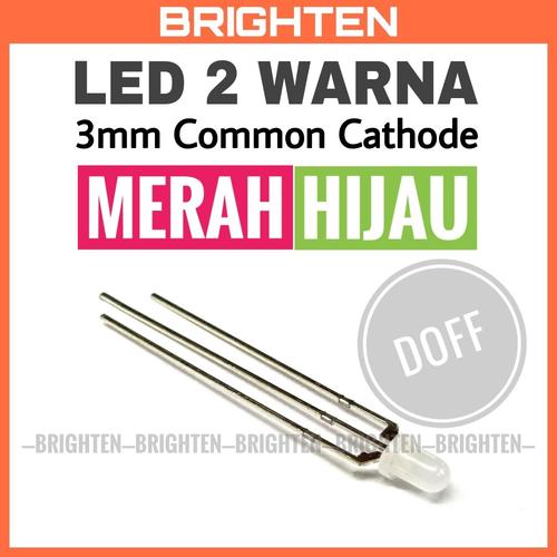 Jual LED 2 Warna 3mm Merah Hijau Doff Dop Common Cathode - Kota Bandung ...
